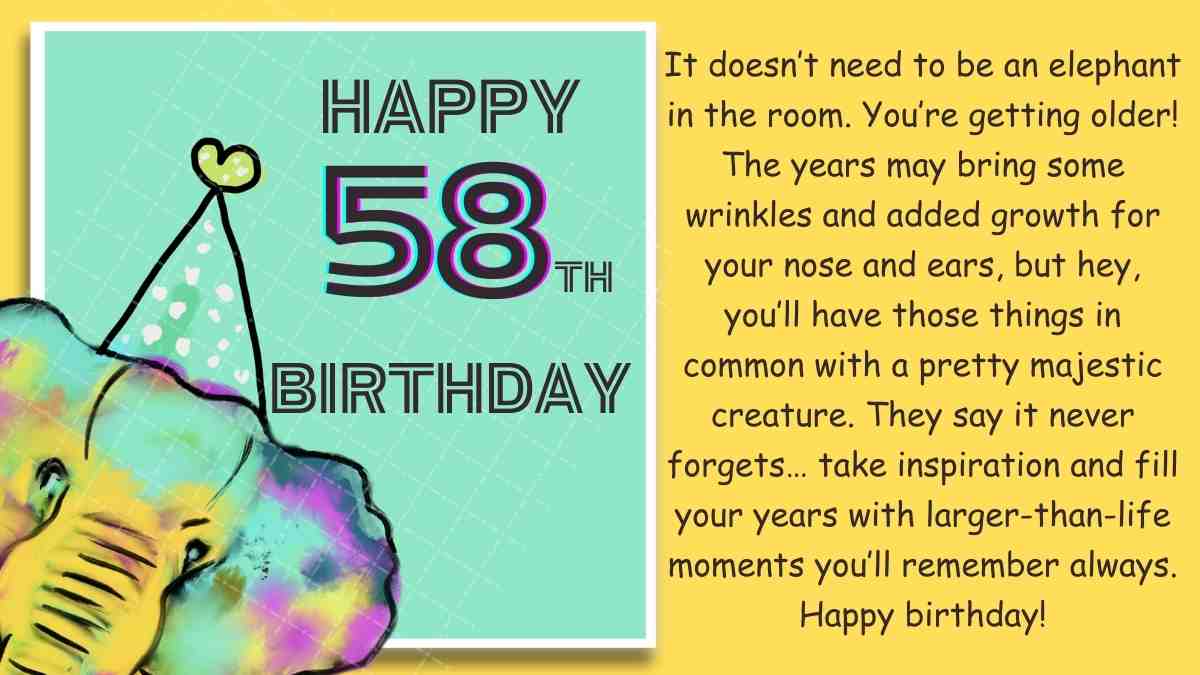 Funny Happy 58th Birthday Wishes Wish By Age Funny Happy 58th Birthday Wishes Wish By Age