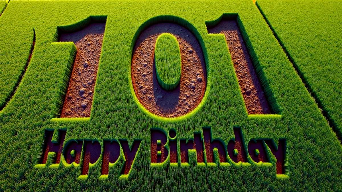 101 years rooted deep. You grow better than most vegetables - wish by age