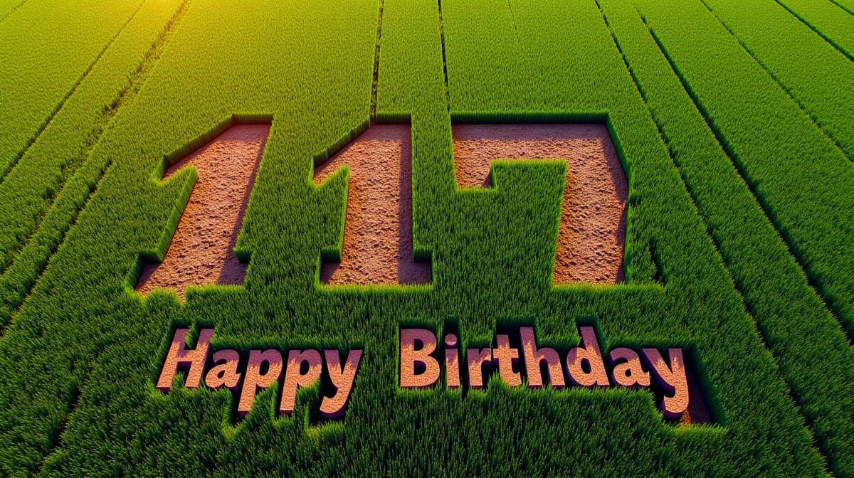 117 years rooted deep. You grow better than most vegetables - wish by age