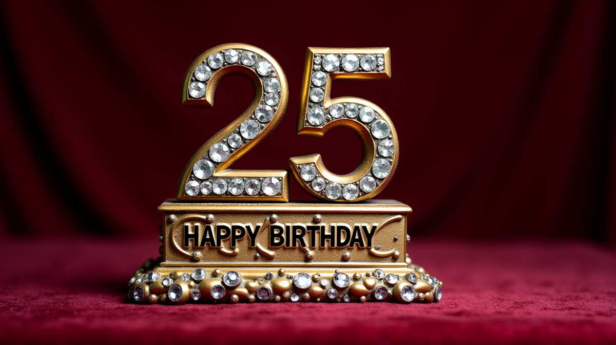 25 years of golden shine. You glow more than a trophy in the sun - wish ...