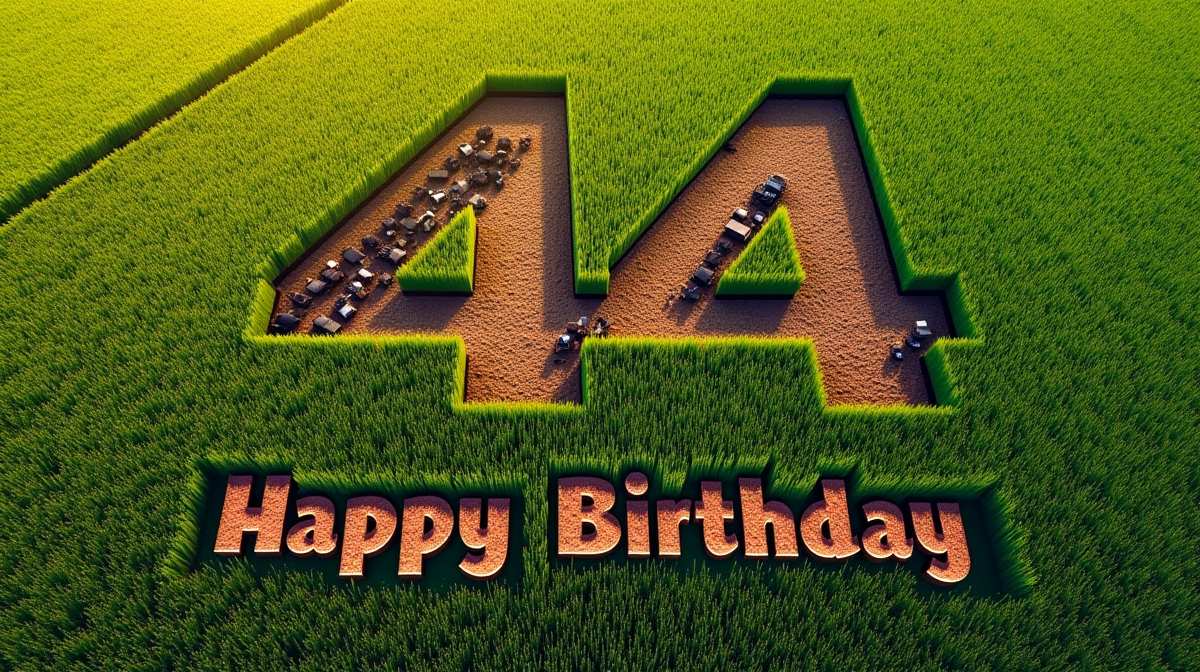 44 years rooted deep. You grow better than most vegetables - wish by age