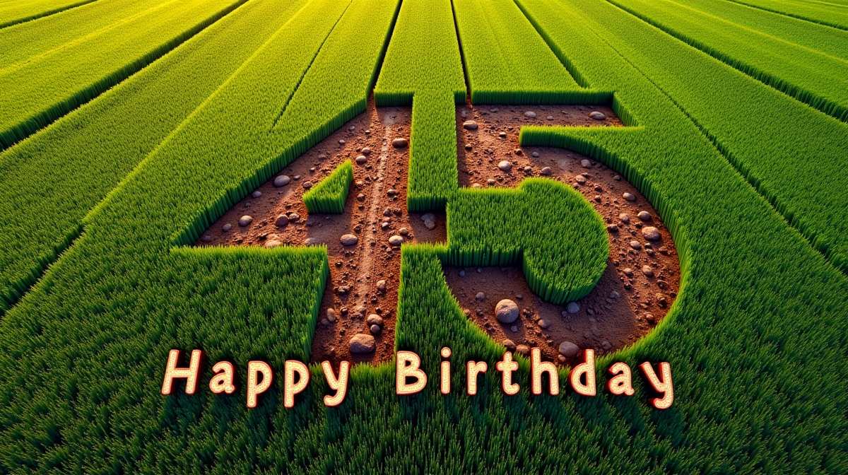 45 years rooted deep. You grow better than most vegetables - wish by age