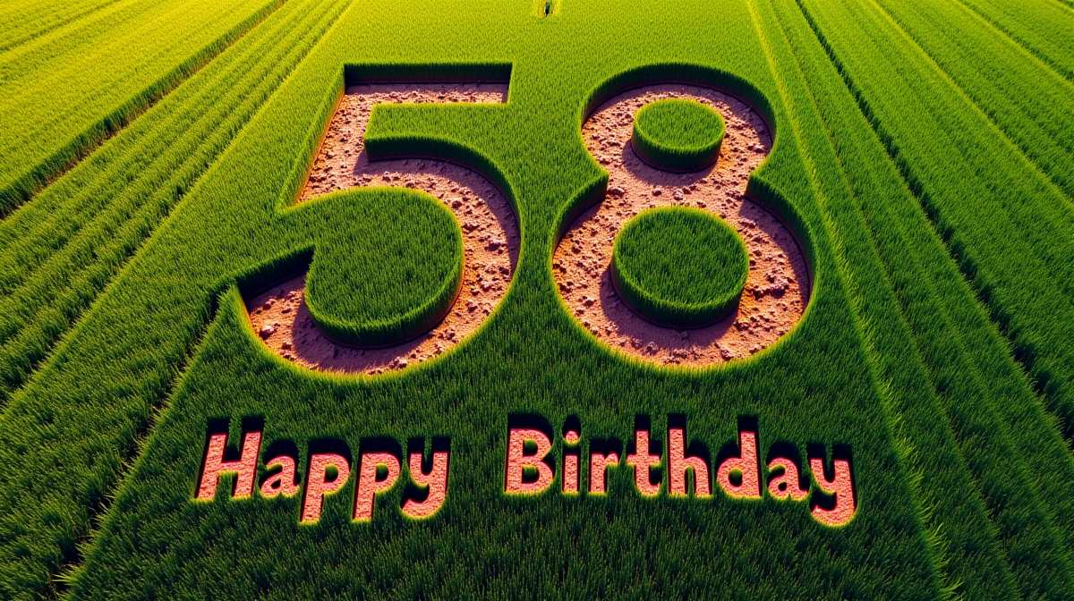 58 years rooted deep. You grow better than most vegetables - wish by age