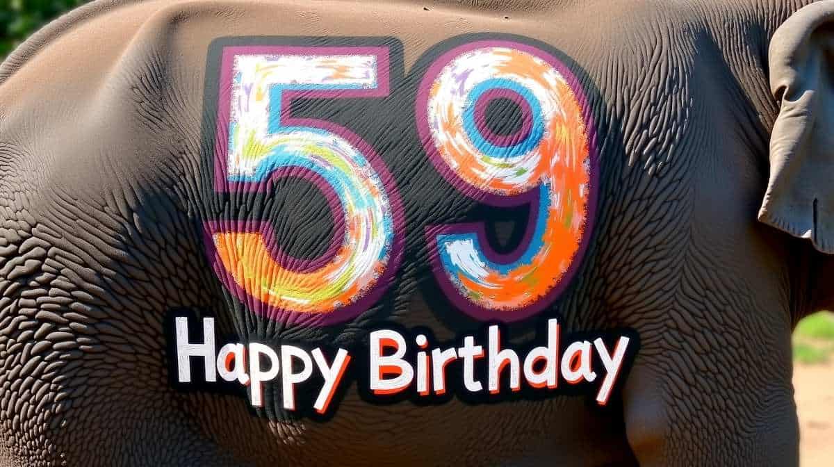 59 years wise and huge in charm. Like an elephant with a party hat ...