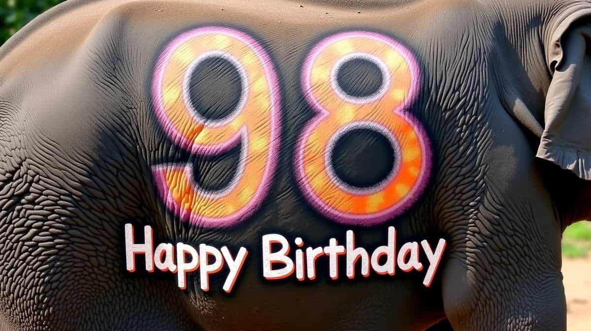 98 years wise and huge in charm. Like an elephant with a party hat ...