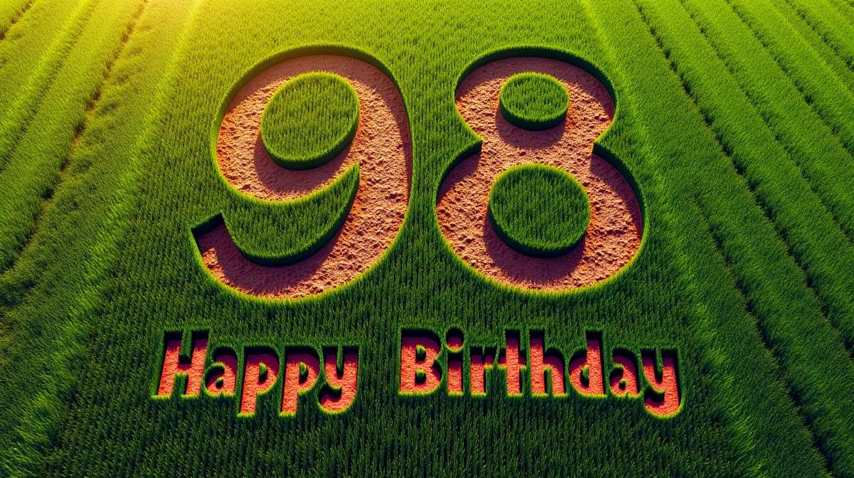98 years rooted deep. You grow better than most vegetables - wish by age
