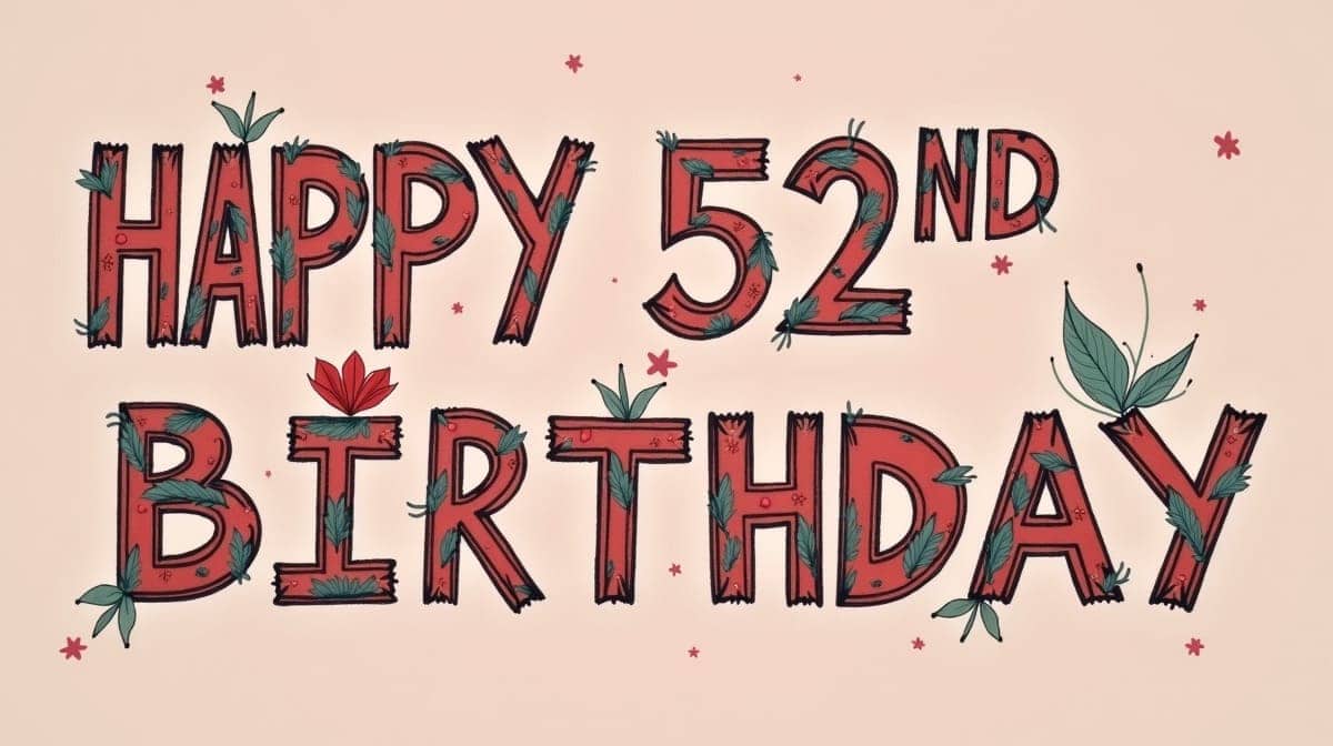 Funny Happy 52nd Birthday Wishes - wish by age 😆