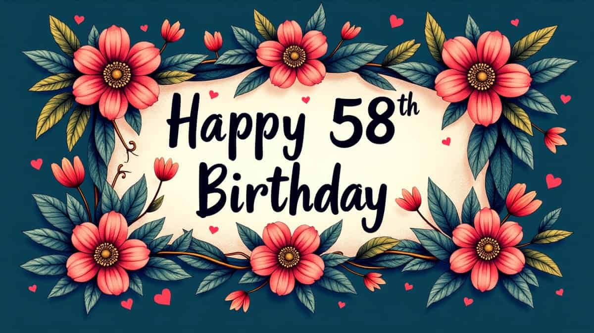 58 years in bloom. You smell better than the bouquet - wish by age