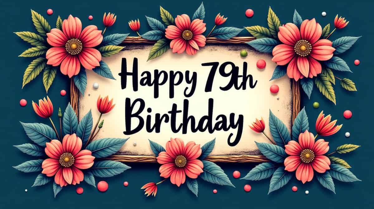 79 years in bloom. You smell better than the bouquet - wish by age
