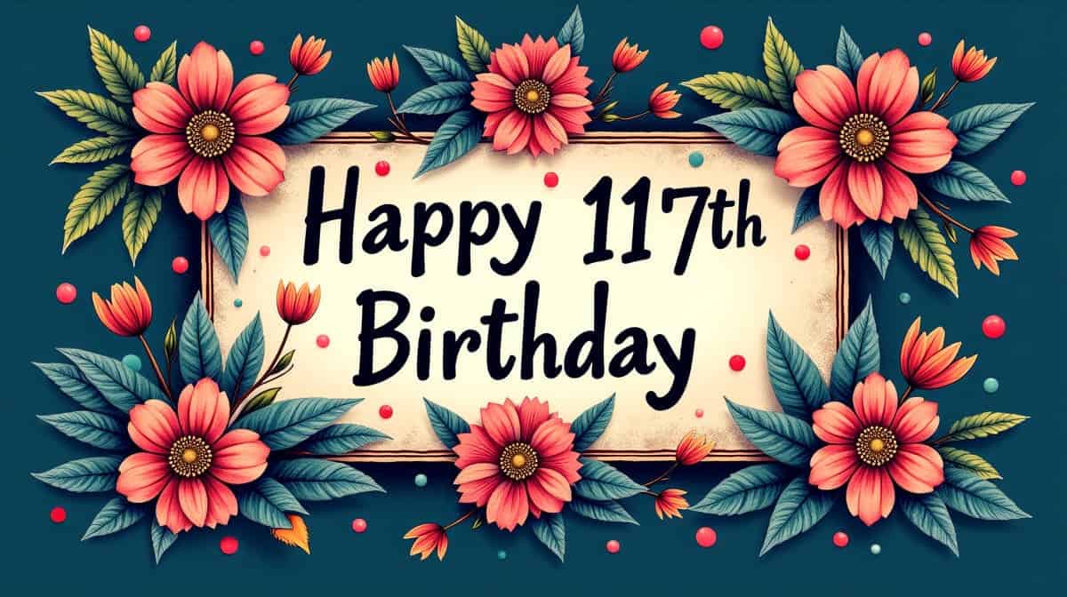 117 years in bloom. You smell better than the bouquet - wish by age
