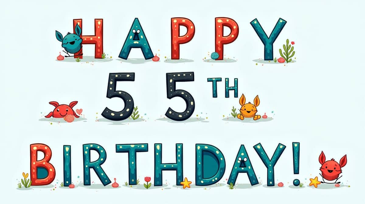 55 years and full of pow. You are a walking cartoon celebration - wish ...