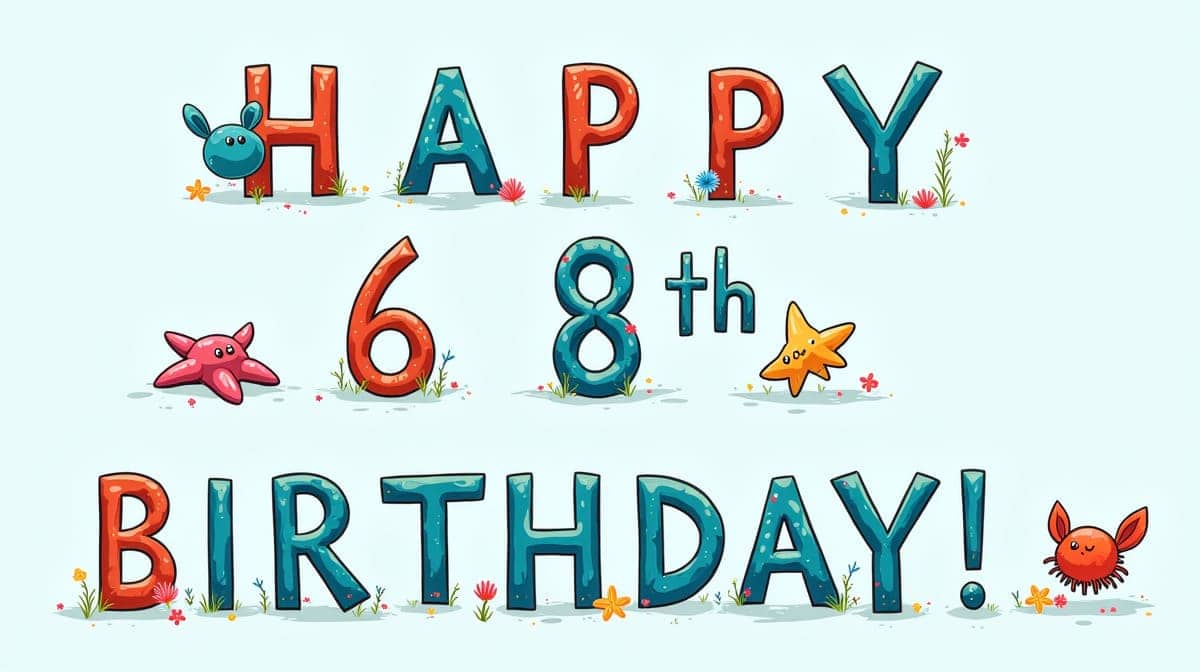 68 years and full of pow. You are a walking cartoon celebration - wish ...
