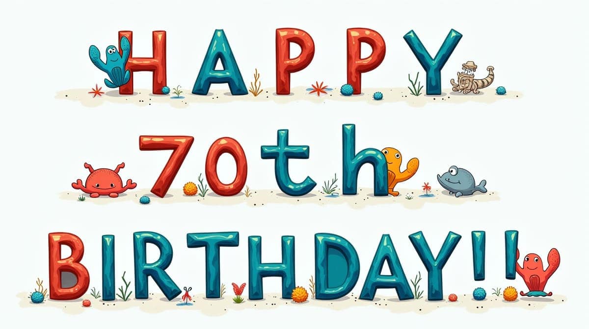 70 years and full of pow. You are a walking cartoon celebration - wish ...