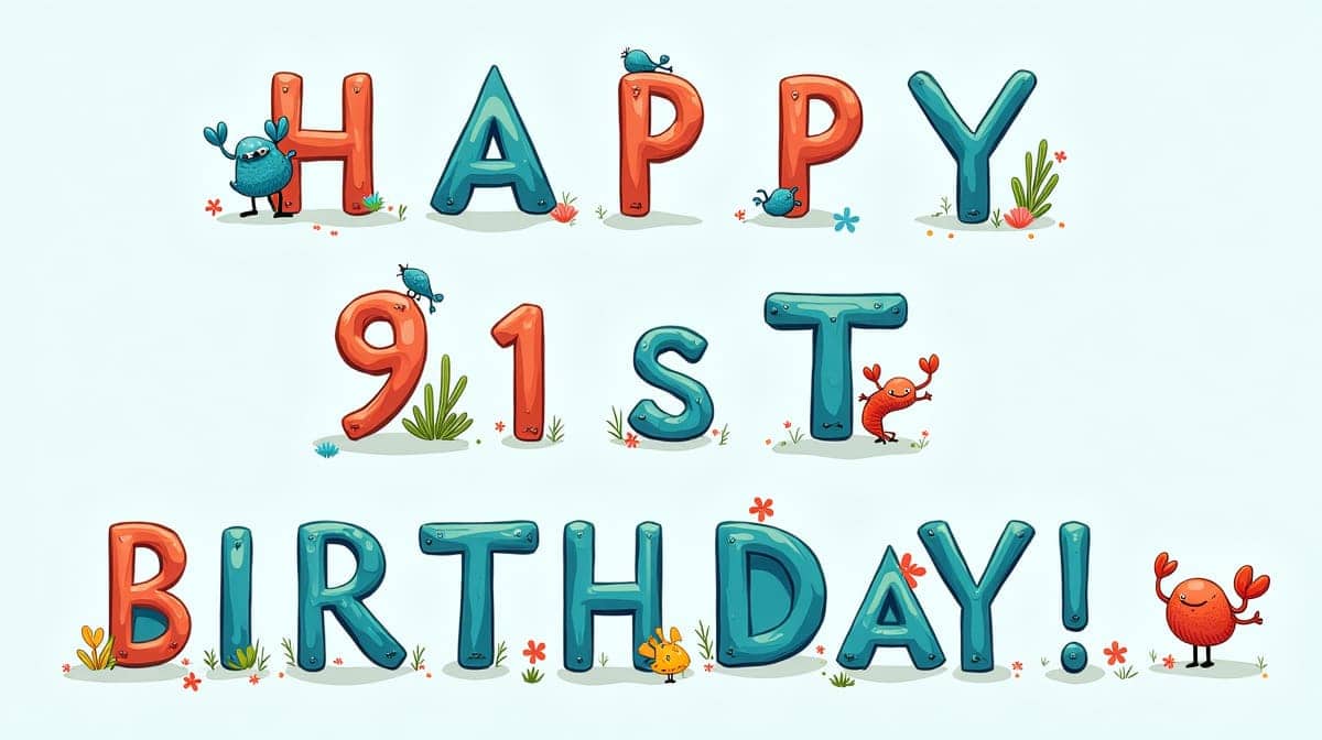 91 years and full of pow. You are a walking cartoon celebration - wish ...